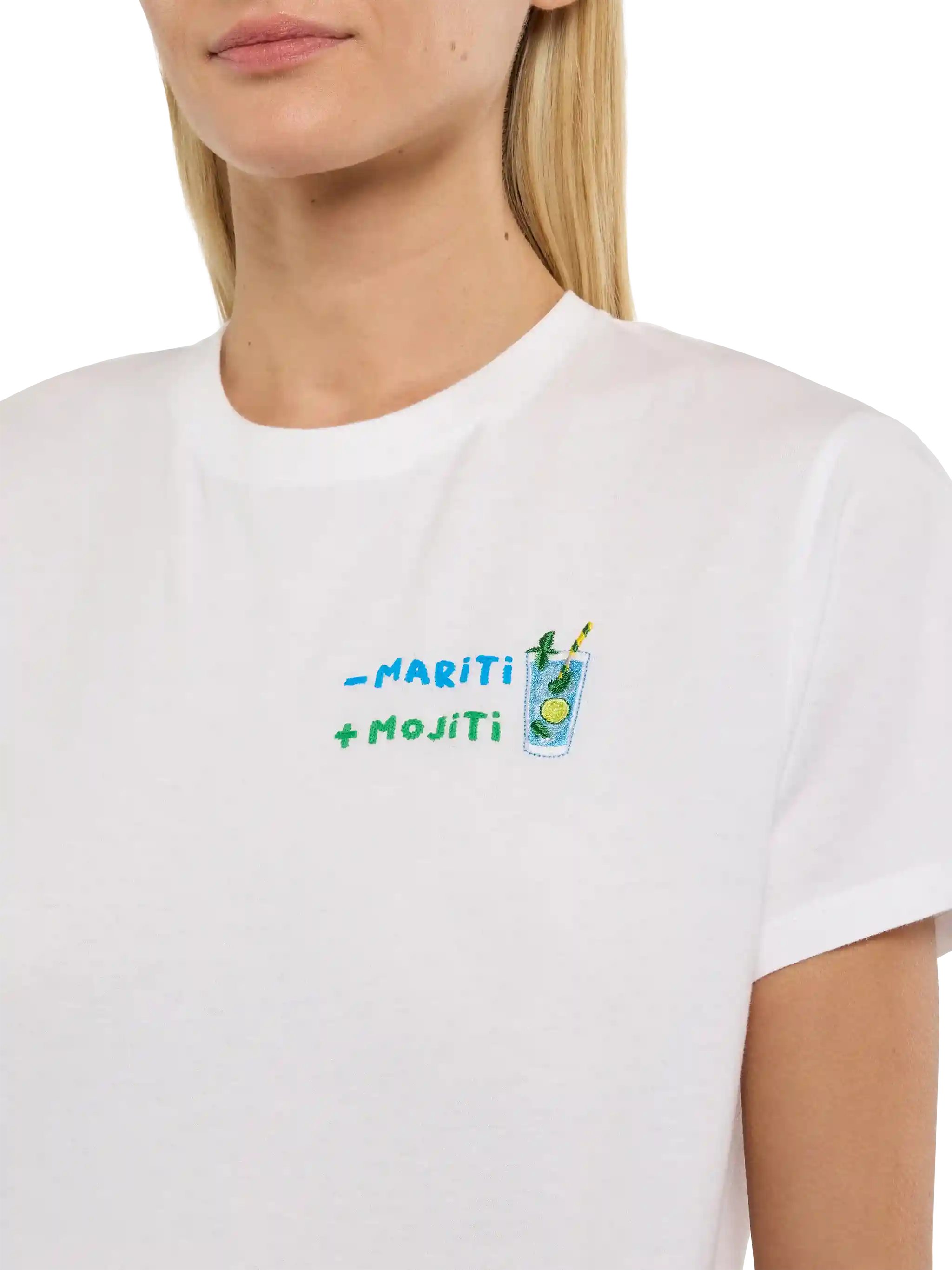 T-shirt Emilie in cotone con ricamo - Mariti + Mojiti – MC2 Saint Barth