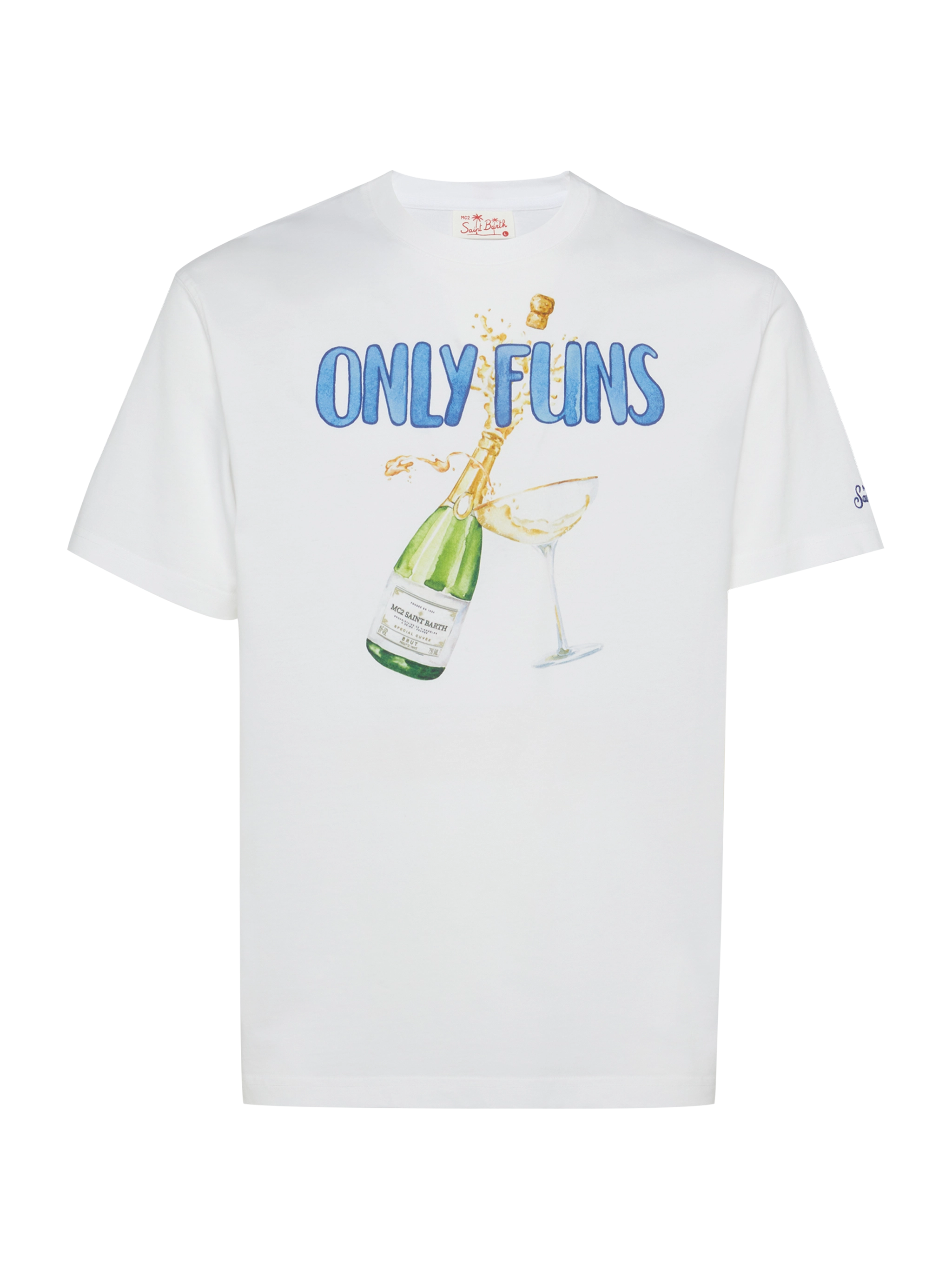 Cotton T-shirt with Only Funs print – MC2 Saint Barth