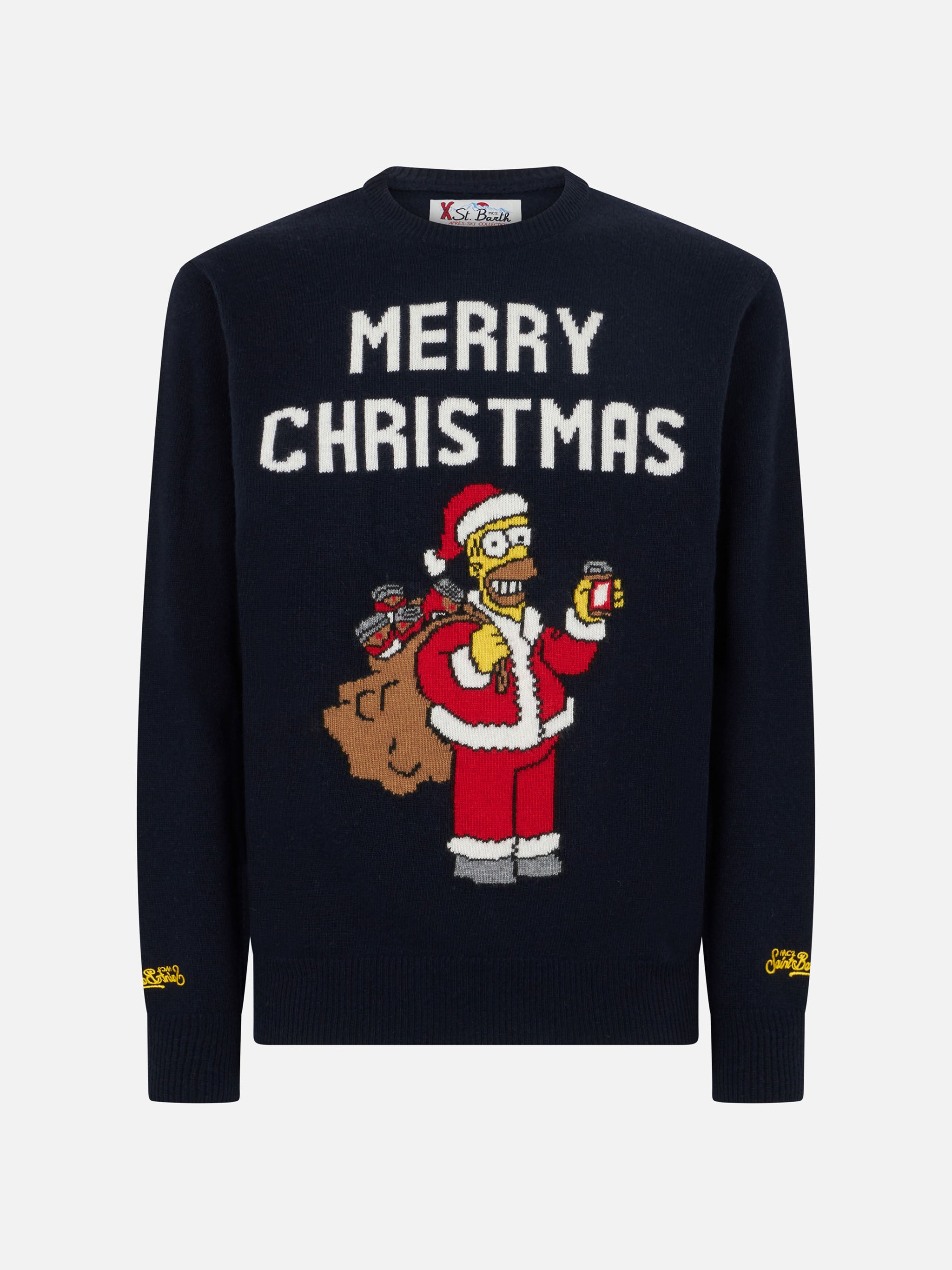 Crewneck sweater Heron with Homer Simpson jacquard | THE SIMPSONS SPEC ...