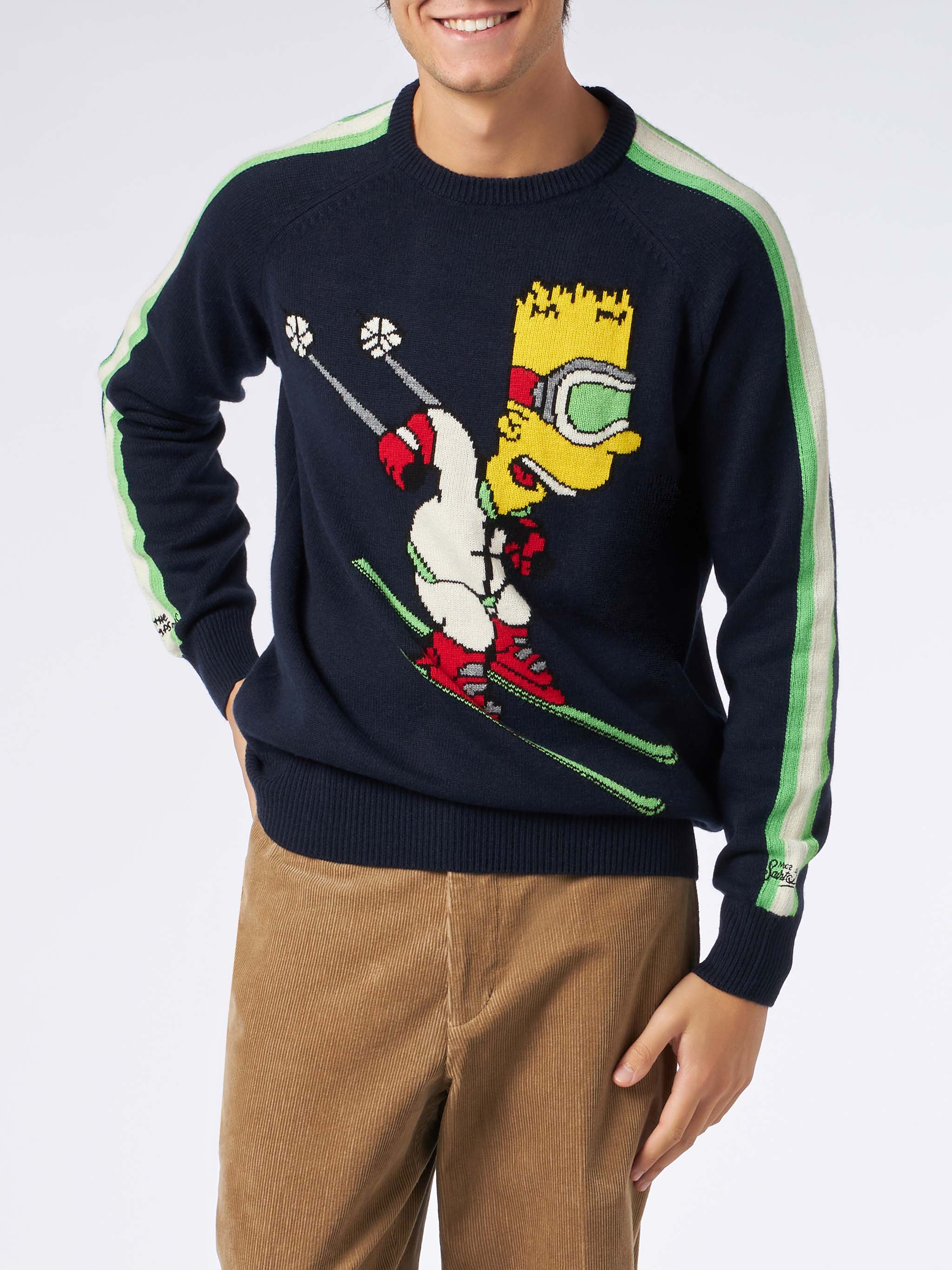 Man crewneck sweater with Bart Simpson jacquard | THE SIMPSONS SPECIAL ...