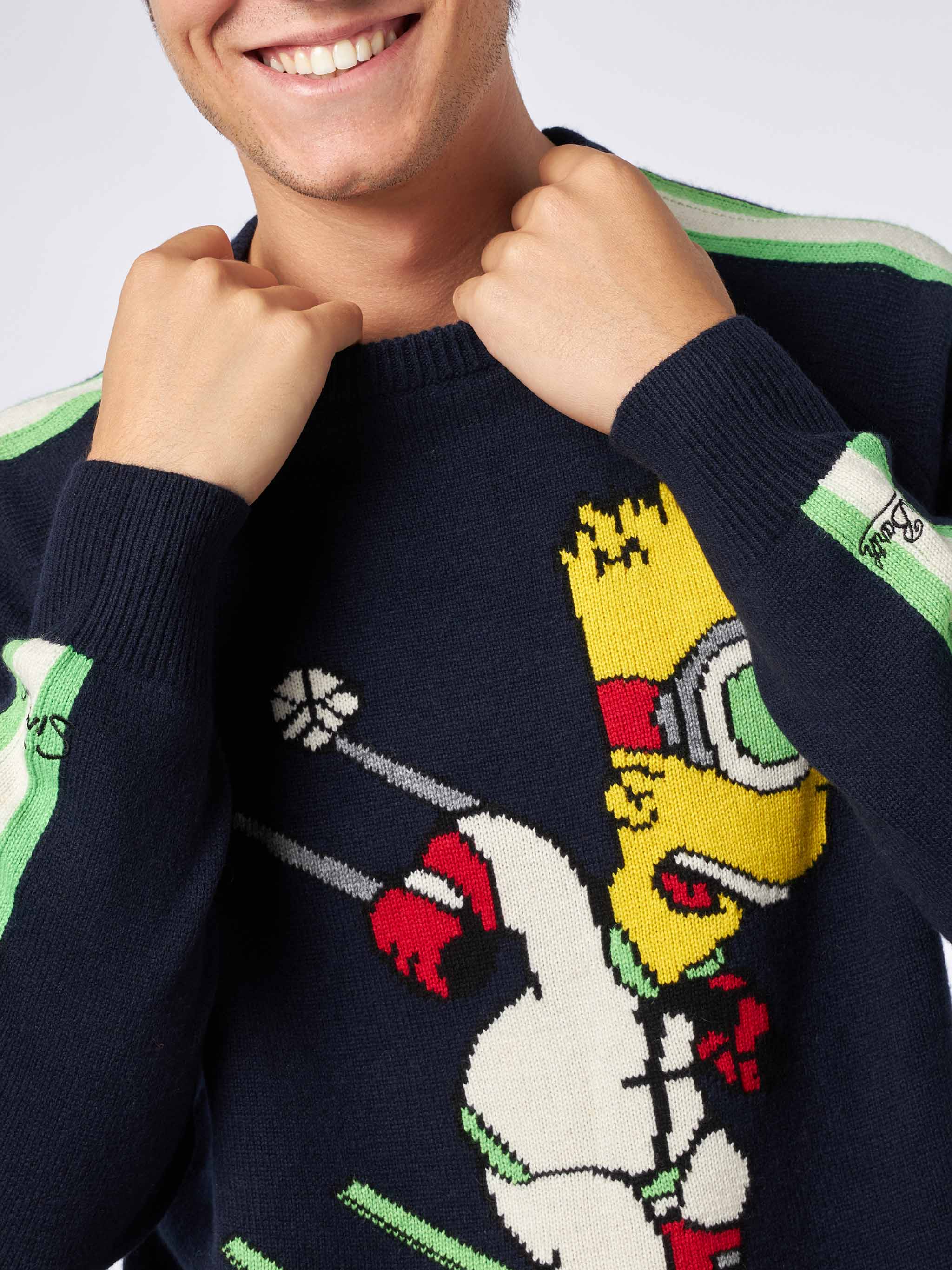 Man crewneck sweater with Bart Simpson jacquard | THE SIMPSONS SPECIAL ...