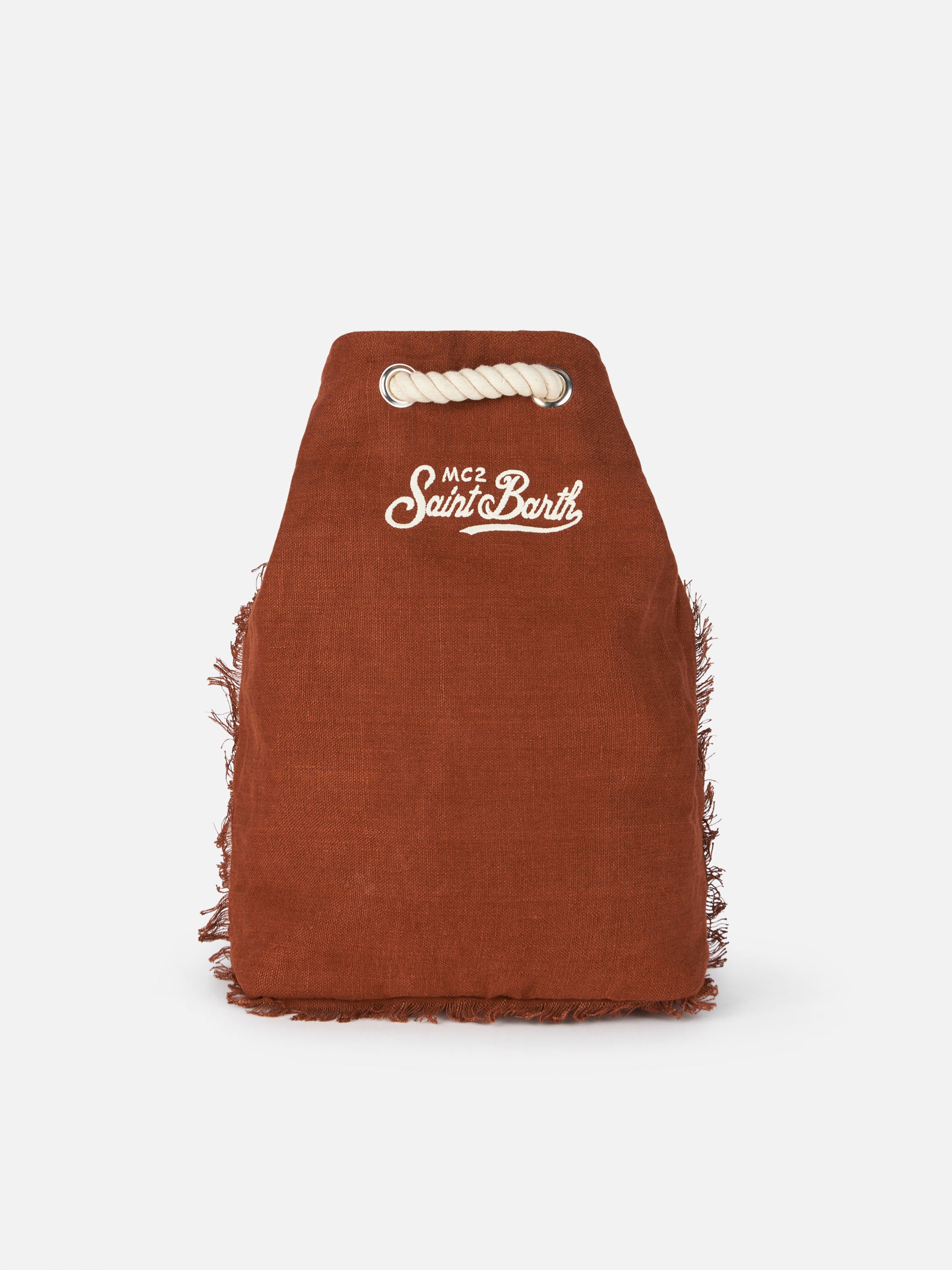 Brown boat linen backpack – MC2 Saint Barth