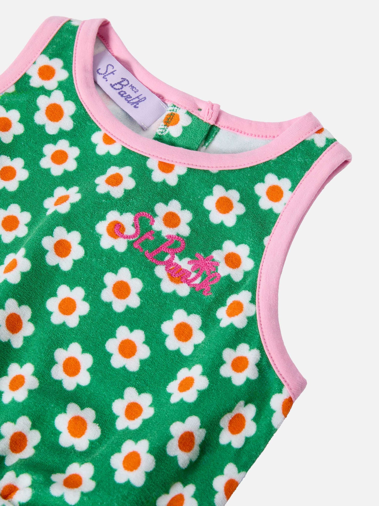 Terry romper suit with daisy print – MC2 Saint Barth