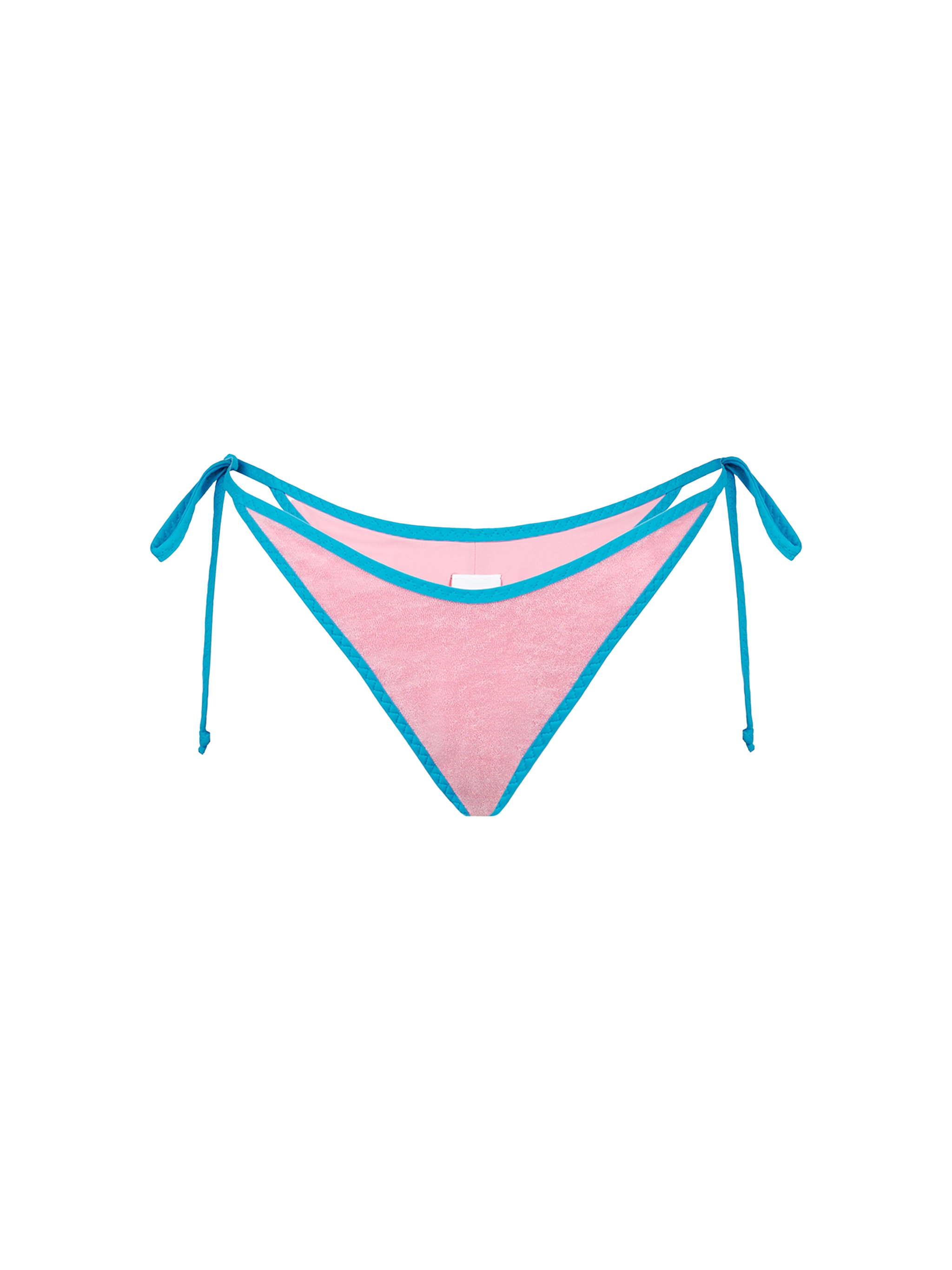 Norah pink terry effect solid color string swim briefs – MC2 Saint Barth
