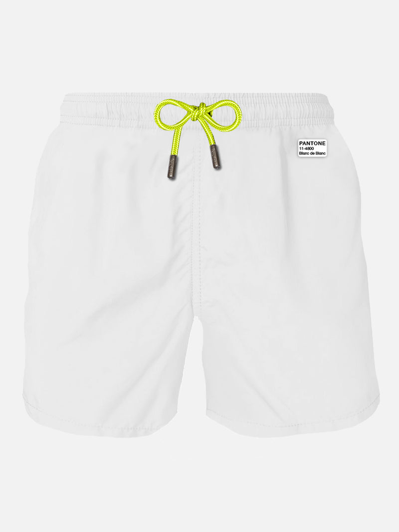 Man lightweight fabric white swim-shorts Lighting Pantone | PANTONE SP ...