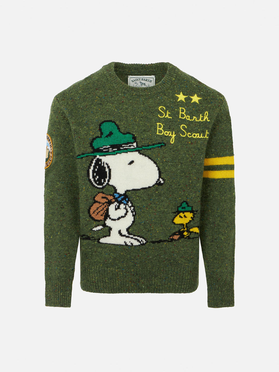 Boy crewneck donegal sweater with Snoopy jacquard | SNOOPY - PEANUTS ...